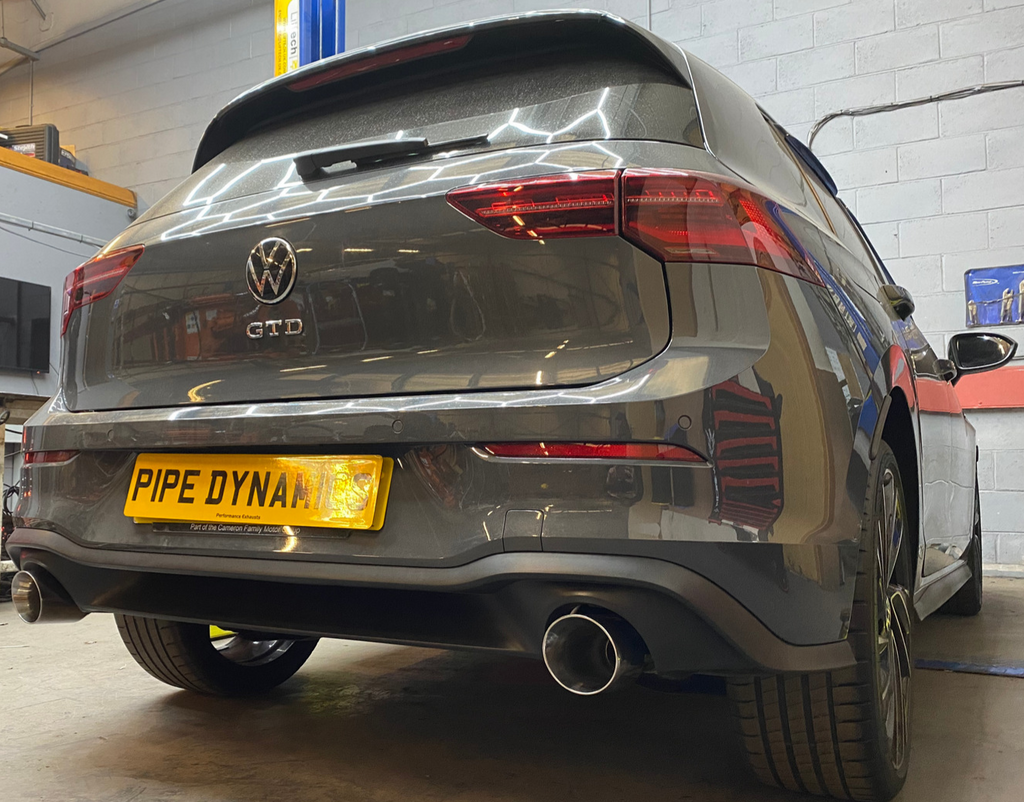 MK8 GOLF 2.0 GTD - DUAL EXIT GTI STYLE CONVERSION Rear Exhaust - Back ...
