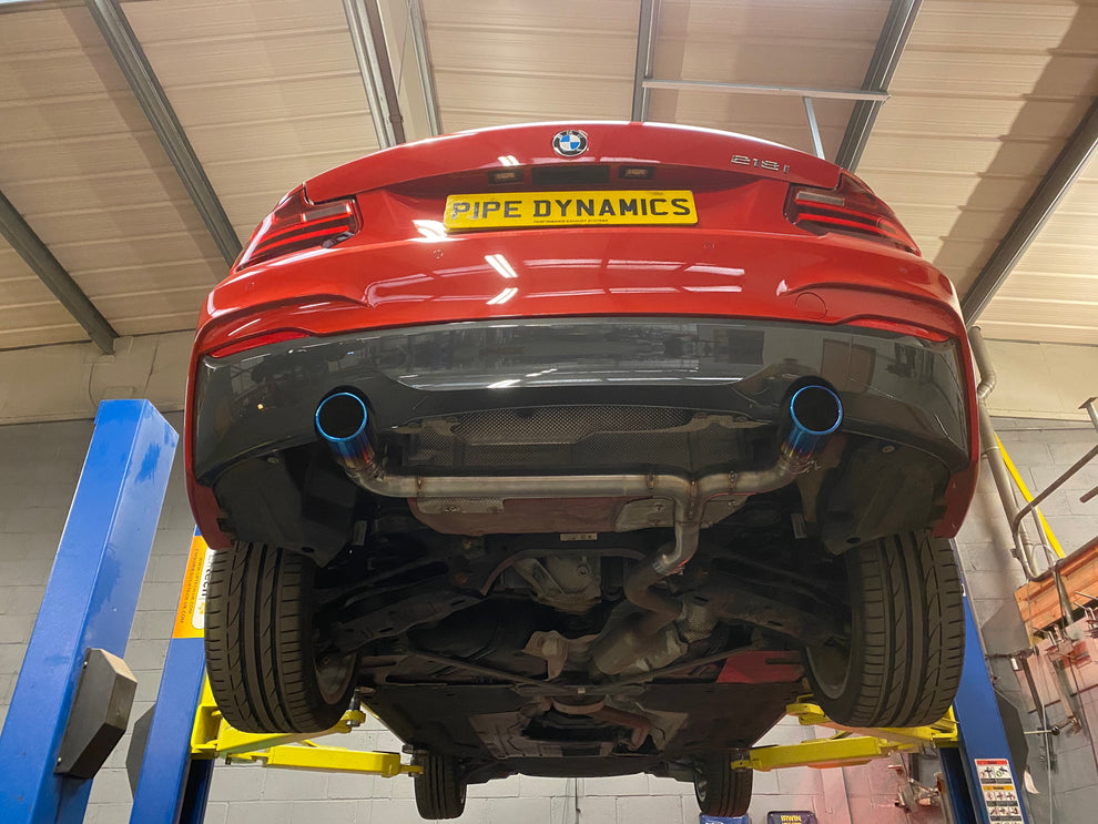 BMW M218i - MUFFLER BACK BOX DELETE - PERFORMANCE EXHAUST DUAL EXIT ...